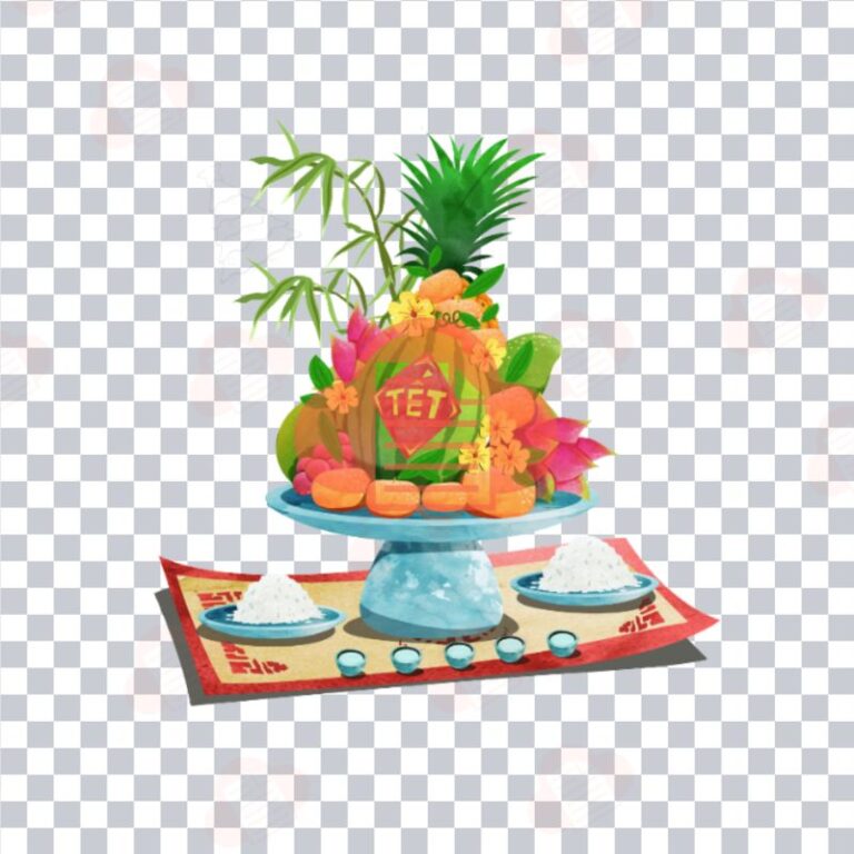 BST Hình Mâm Ngũ Quả Vector Đẹp Tải Miễn Phí